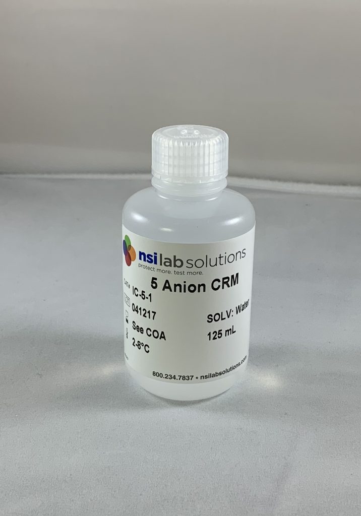 5 Anion Standard - 125mL #IC-5-1 - NSI Lab Solutions
